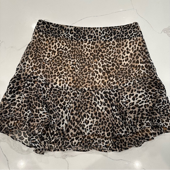 19 Cooper | Skirts | 9 Cooper Cheetah Leopard Mini Ruffle Skirt Medium ...